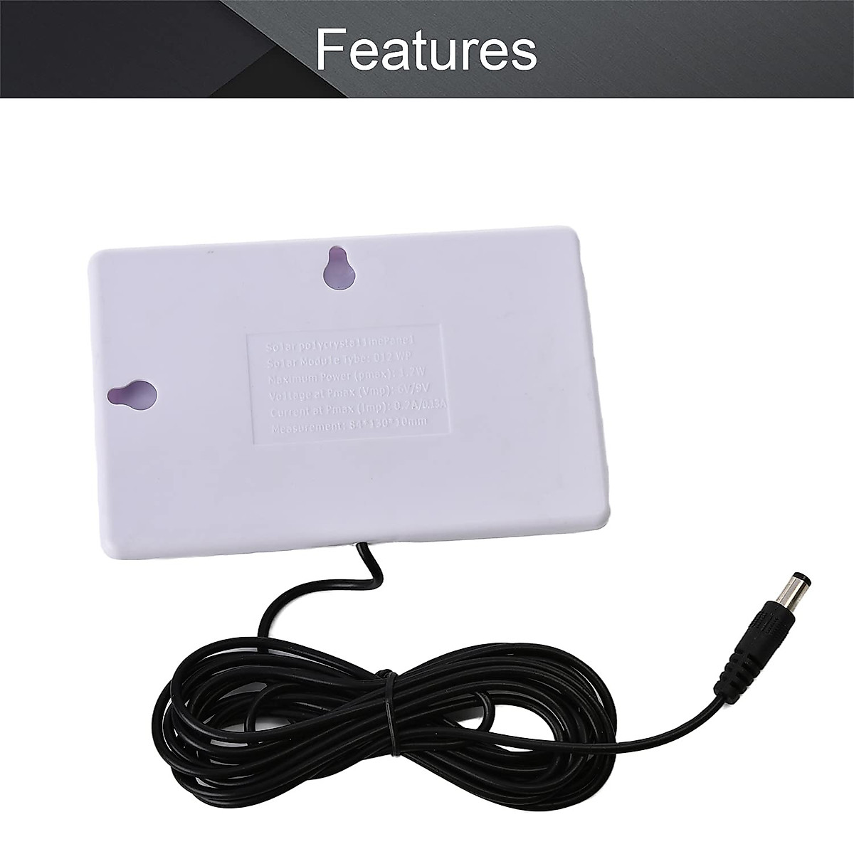 Fielect 5Pcs 6V 1.2W Mini Solar Panel Module Polycrystalline Silicon DIY Battery Power Charge Solar Cell Panel Module with Wire DC Plug White