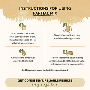 Pifito Cold Process Soap Making Kit │ Oils Mix No. 1 60 Oz Blend of Pre-Measured Oils, 8-Pack Colorants Sampler, Mold and Instructions. DIY Soap Making Supplies