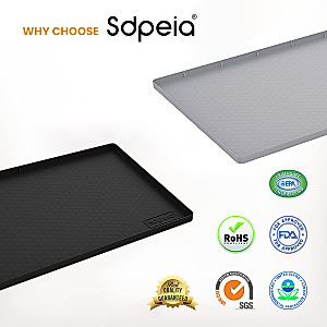 Sdpeia Under Sink Mat for [31" x 22"] Cabinet, Upgraded Silicone Waterproof Mat Kitchen Cabinet Liner Cabinet Protector Kitchen Organizers and Storage