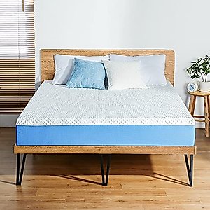 PrimaSleep 9 Inch Gel Infused Superior high-Density Memory Foam Mattress, CertiPUR-US® Certified, Blue, Queen