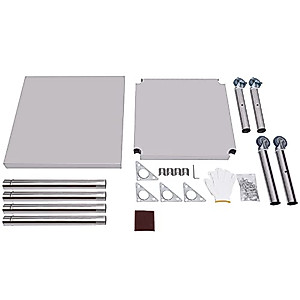 Food Prep Stainless Steel Table, Commercial Heavy Duty Food Prep Worktable, Work Table with Under-shelf Suitable for Restaurant, Home, Medical Offices and Hotel