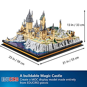 Under the Baubles Educiro Hogs Magic Castle Building Sets, (6862 Pieces) Adults Sets Challenging Wizarding World, 23-Inches Collectible Display Building Toy Set for Kids, Boys, and Girls Ages 16+