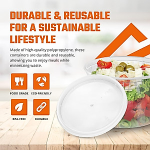 SQUATZ 50 Microwavable Food Container - 16oz Translucent Meal Box Storage with Lids, Ideal for Storing Soups, Condiments, Sauces, Dressing, Salads, Fruit, Baby Food, Healthy Snacks, and Leftovers