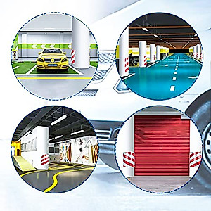 Garage Smith GWP06 Garage Wall Protector Foam Wall Column Corner Guard for Parking Garages - Reflective Wall Edge Protector - Wall Corner Edge and Bumpers Guards (2-Pack(White Red))