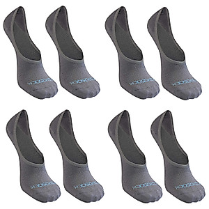 ZeroSock Bamboo Viscose Super Low Invisible Socks With Mesh Ventilation with Anti-Slip Gel Heel Grip (4 Pairs Per Box)