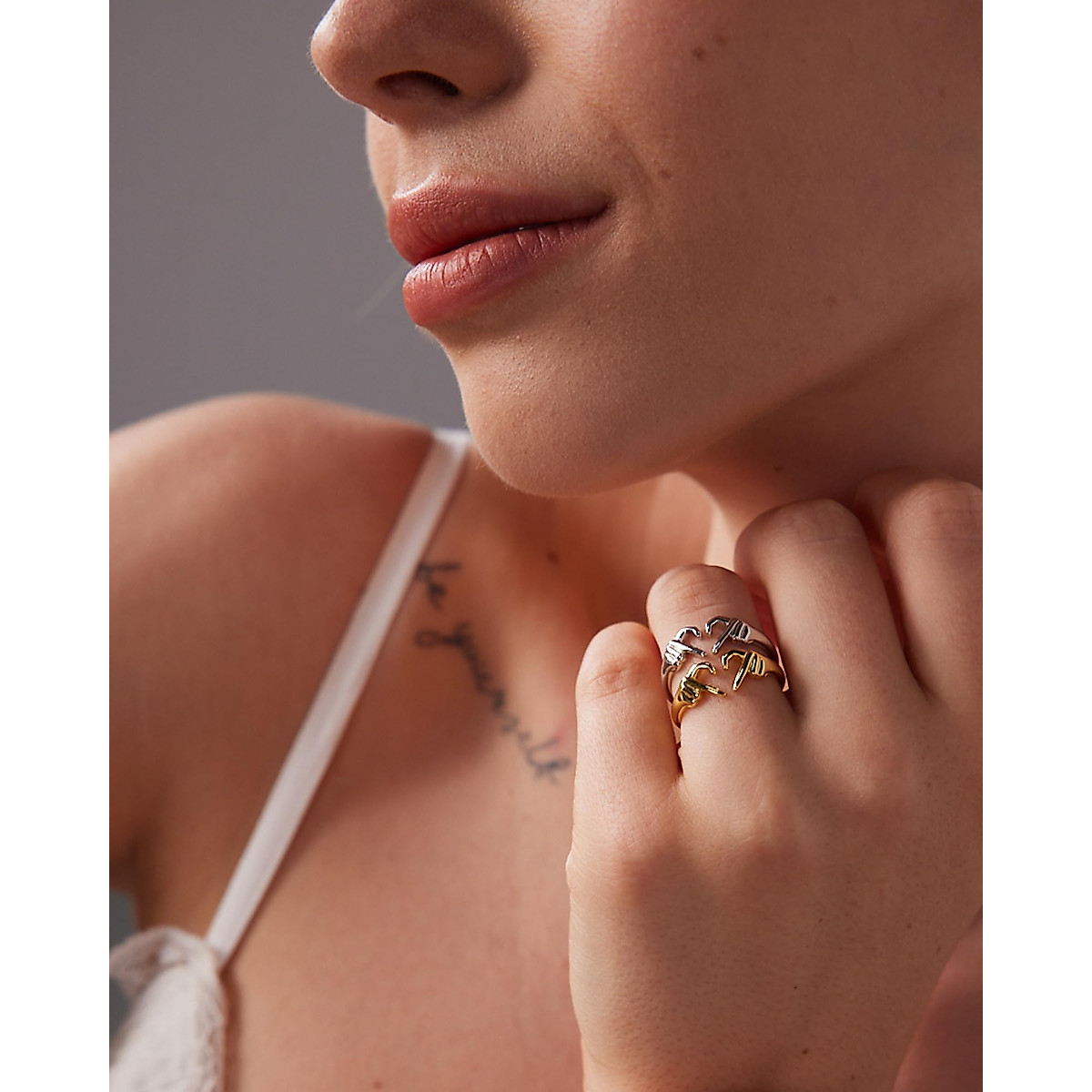 925SterlingSilver Heart Claddagh Rings for Women Adjustable White18KRose Gold Plated Irish Claddagh Ring Friendship Promise Love Heart Jewelry Rings Christmas Gifts for Women Friends Teen