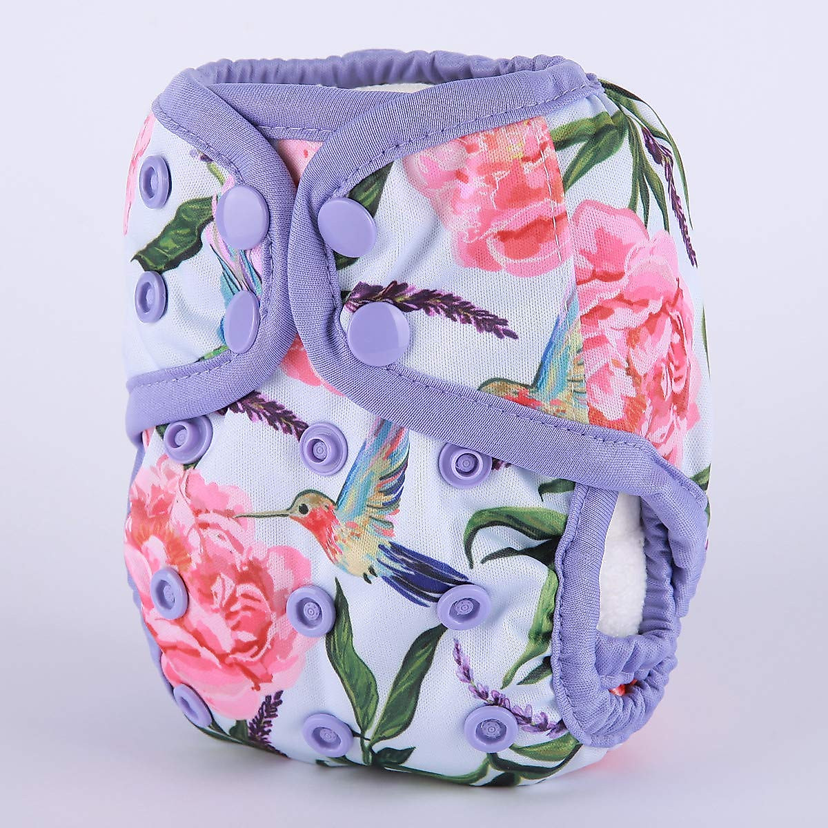 Sigzagor Newborn Baby Diaper Nappy Cover 8lbs-10lbs (Hummingbirds)