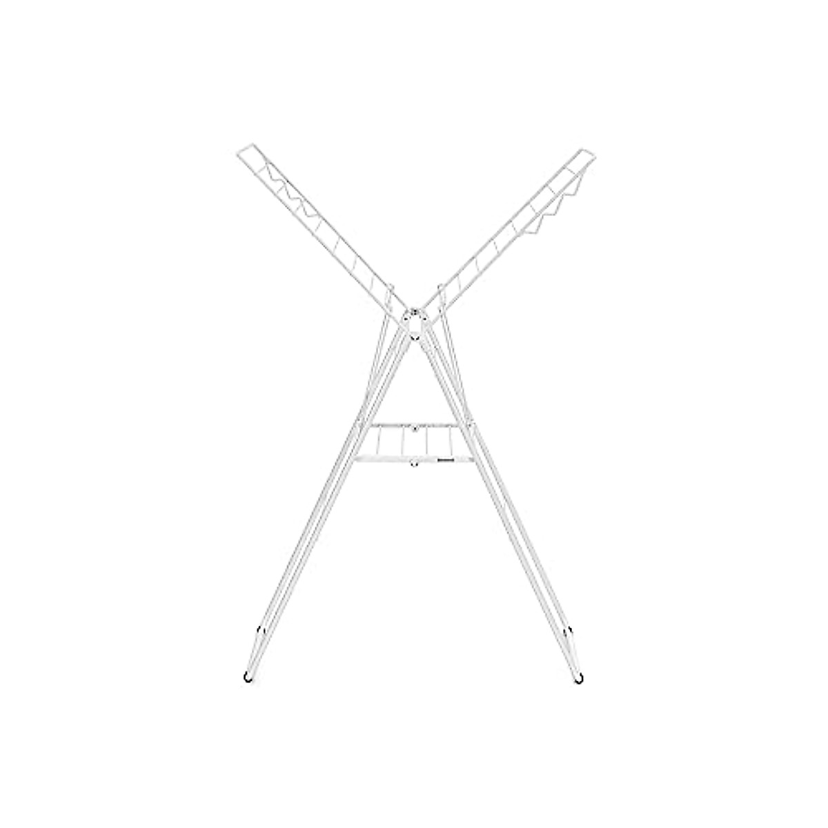 Brabantia HangOn Laundry Drying Rack (20m / Fresh White) Compact, Foldaway, Adjustable Indoor Stainless Steel Clothes Horse