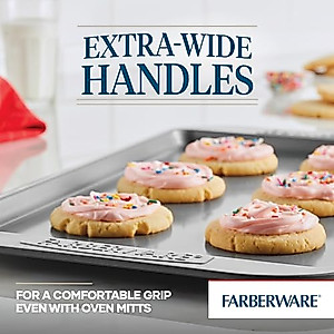 Farberware Nonstick Bakeware, Nonstick Cookie Sheet / Baking Sheet - 10 Inch x 15 Inch, Gray