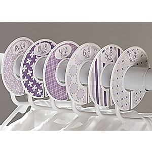 6 Baby Girl Nursery C134 Clothing Size Closet Dividers Purple Theme