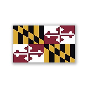 Maryland State Flag Magnet | 5-Inches by 3-Inches | Premium Quality Heavy Duty Magnet | MagnetPD326