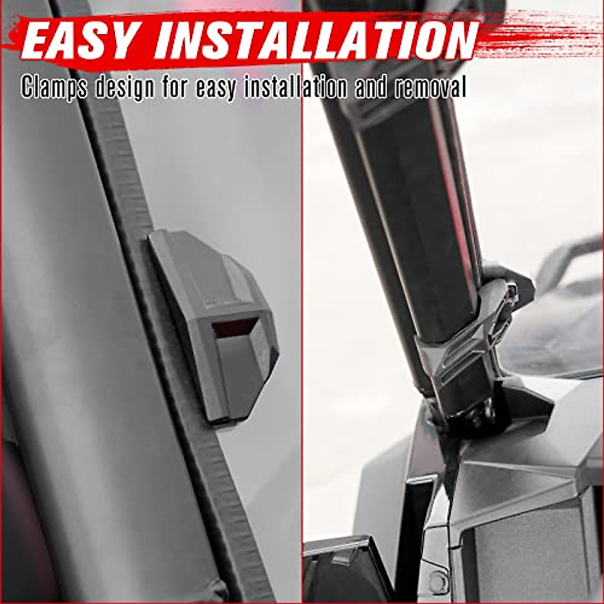 A & UTV PRO Front Full Windshield for Polaris General 1000 /General 4 1000 /XP 1000 /XP 4 1000 2016-2023, Clear Tough Hard Coated Poly Vented Window Accessories, Replace OEM # ‎2884337