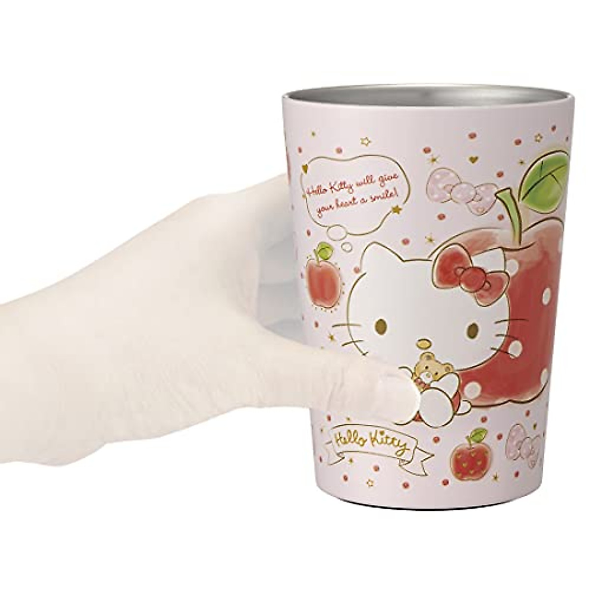 Skater STCV2-A Stainless Steel Tumbler, Hot and Cold Retention, Convenience Store Coffee, 13.5 fl oz (400 ml), M, Hello Kitty Happiness Girl Sanrio