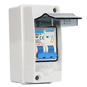 1000V DC Circuit Breaker, 10A PV Combiner Box Disconnect Switch, Built in DC Switchgear, Support Overvoltage, Overload, Lightning Protection for Solar PV System Household RV