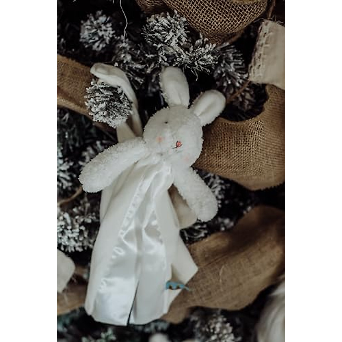 Bunnies By The Bay "Bun Bun Bunny" - 11 inch Stuffed Rabbit and Baby Blanket - Bye Bye Buddy Travel Size Baby Lovey - Super Soft Velour with Satin Lining