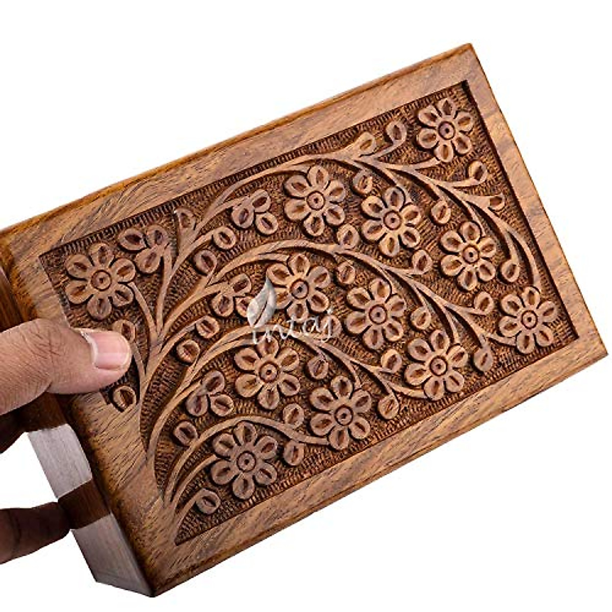 INTAJ Handmade Tree of Life Urns for Human Ashes, Adult Large Cremation Urns, Funeral Urns Engraved, Burial Urns - 185 lbs (L (9x6x5) 185 Cu/in, Tree of Life)