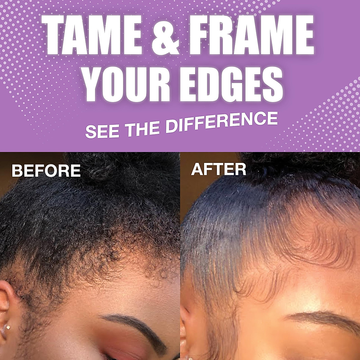 EBIN NEW YORK 24 Hour Edge Tamer - Extreme Firm Hold (2.7oz/ 80ml) - No Flaking, White Residue, Shine and Smooth texture with Argan Oil and Castor Oil