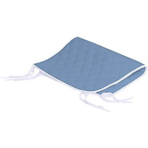 Abstract Quilted Portable Crib Bib Sheet Saver 24.5" X 13" (2 Pack, Blue)