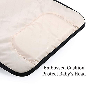 NIUXUAN 3 in 1 Waterproof Portable Changing Pad Diaper Travel Multifunction Baby Diaper Cover Mat Changing Pads Liners Folding Diaper Bags（Red）