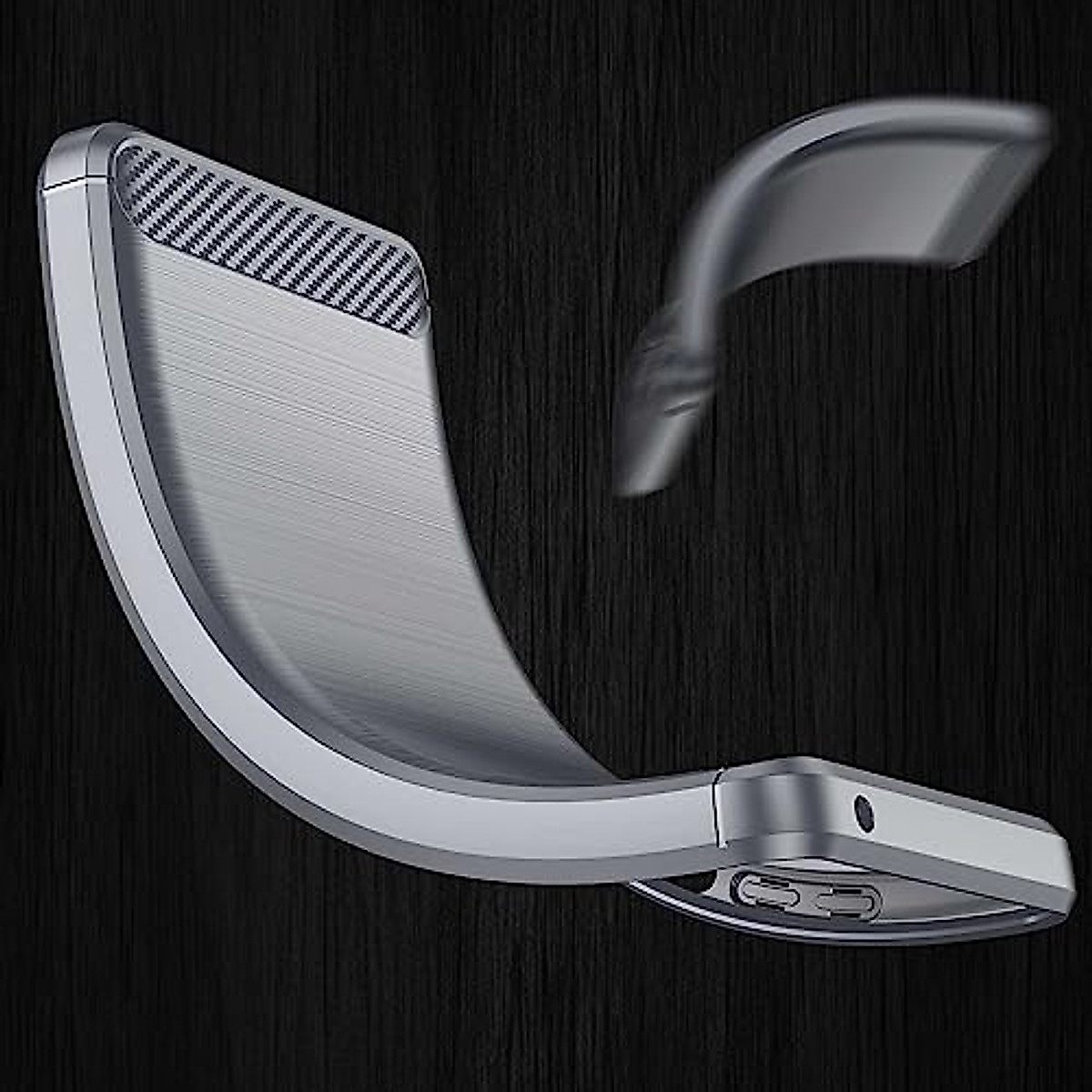 Cell Phone case for Samsung Galaxy A40,Refined Carbon Fiber,Anti-Fall,Anti-Fingerprint,Full Protection Gray