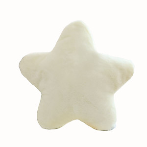 GEXUANCEHN Little Star Pillow Bedroom Living Room seat Pillow (15.7 * 15.7, White)