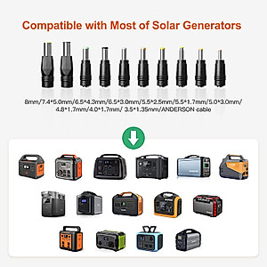 100 Watt Portable Solar Panel for Power Station, Foldable 100W Solar Panel for Camping Hiking Off-Grid Living, Monocrystalline Folding Panel Solar with 5V USB 18V DC Output…