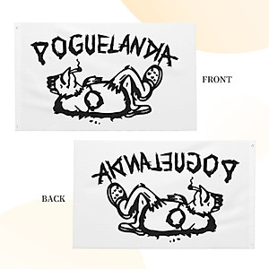 Coyvesar Suitable for poguelandia Flag Outer Banks Flag from OBX 3x5 Funny Chicken FT Flags for Wall Bedroom Living Room Hanging Decoration Music Outdoor Indoor Banner Brass Gromments