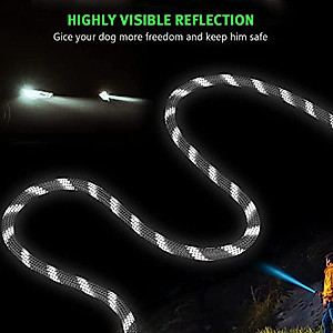 Hands Free Dog Leash 7.5ft Rope Crossbody Dog Leash Reflective for Large Medium Dogs Walking, Jogging and Running