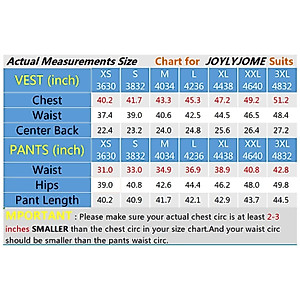 JOYLYJOME Grey Vest and Pants for Men Slim Fit Wedding Prom Suit 2 Pieces Suit Dress Tux Suit Casual Waistcoat Pants Set XL