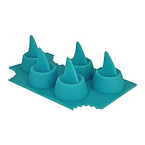 Sharks in My Glass! Silicone Shark Fin Ice Cube Tray Blue
