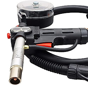 INTBUYING Aluminum Spool Gun for MillerMatic 140 180 211 Spoolmate 100 Welder with 9.8ft(3m) Cable Lead and 10pcs Conductive Nozzle