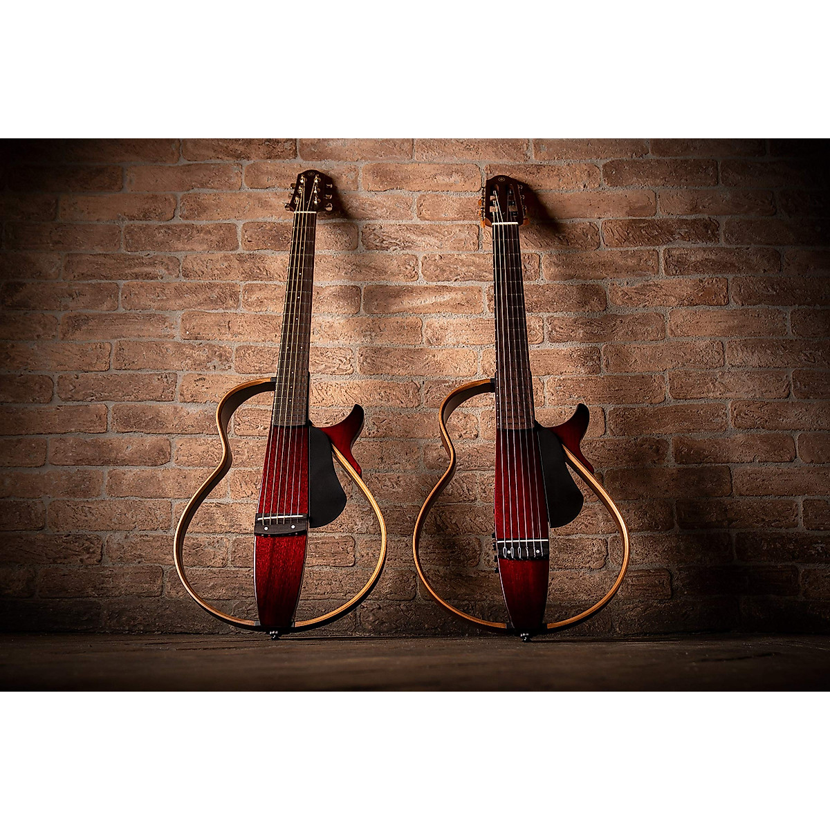 Yamaha SLG200S TBS Steel String Silent Guitar with Hard Gig Bag, Tobacco Sunburst