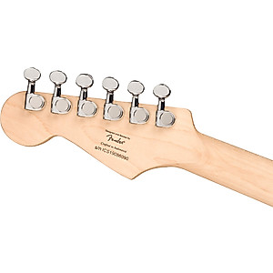 Fender Squier 3/4 Size Kids Mini Stratocaster Electric Guitar Learn-to-Play Bundle with Amp, Cable, Tuner, Strap, Picks, Fender Play Online Lessons, and Austin Bazaar Instructional DVD - Dakota Red