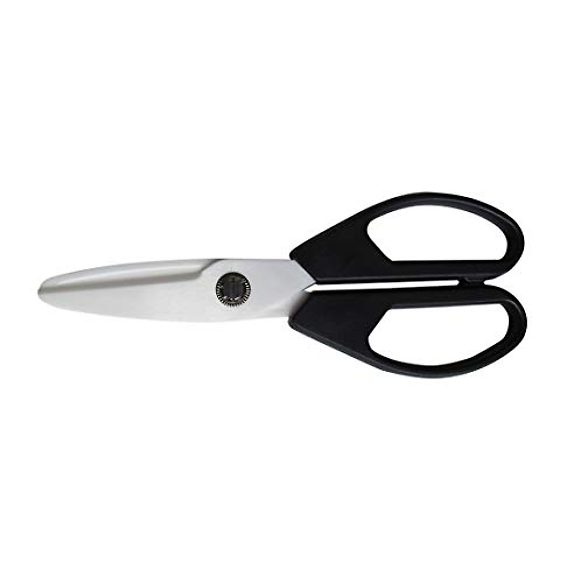 MOJO-HOME Ceramic Scissors Kitchen Utility Office Classroom Cooking Scissors Shears - White Blade/Black Handle
