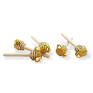 5 PCS Honey Dipper with Faux Honey Mini Bee Tiered Tray Decor Spring Summer Farmhouse Kitchen Display