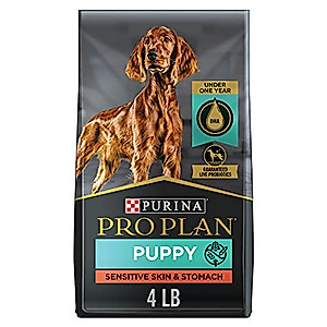 Purina Pro Plan Sensitive Skin and Stomach Puppy Food with Probiotics, Salmon & Rice Formula - 4 lb. Bag