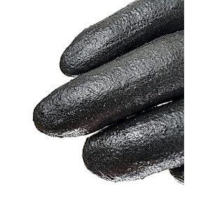 HyFlex 11-542 Cut/Heat-Resistant Kevlar Mechanical Work Gloves w/Nitrile Palm for Machinery, EMS, Automotive - Size 9, Black (12 Pairs)