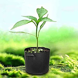 MIXGYS 12 Pack 5 Gallon Grow Bags,Grow Nursery Pots,Vegetables Bag for Flowers and Plant Garden Container,Thickened Non-Woven Pot with Handle（5Gallon 12Pack Black