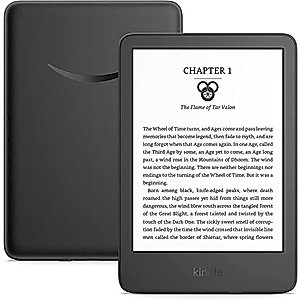 All-new Kindle (2022 release) – The lightest and most compact Kindle, now with a 6” 300 ppi high-resolution display, and 2x the storage - Black + 3 Months Free Kindle Unlimited (with auto-renewal)