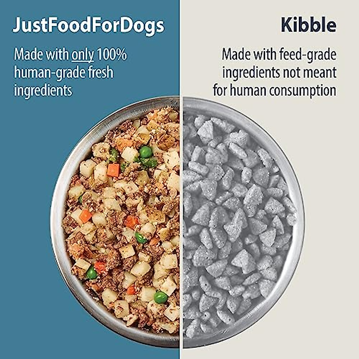 JustFoodForDogs Pantry Fresh Dog Food, Human Grade Beef & Russet Potato (12 Pack)