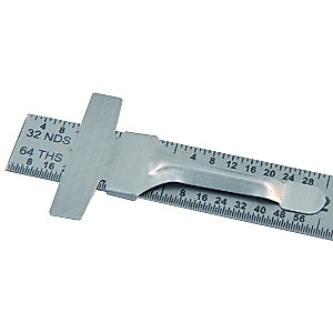 HHIP 7006-0003 6 X 15/32" Stainless Steel Ruler (32Nds, 64Ths, mm & 0.5Mm)