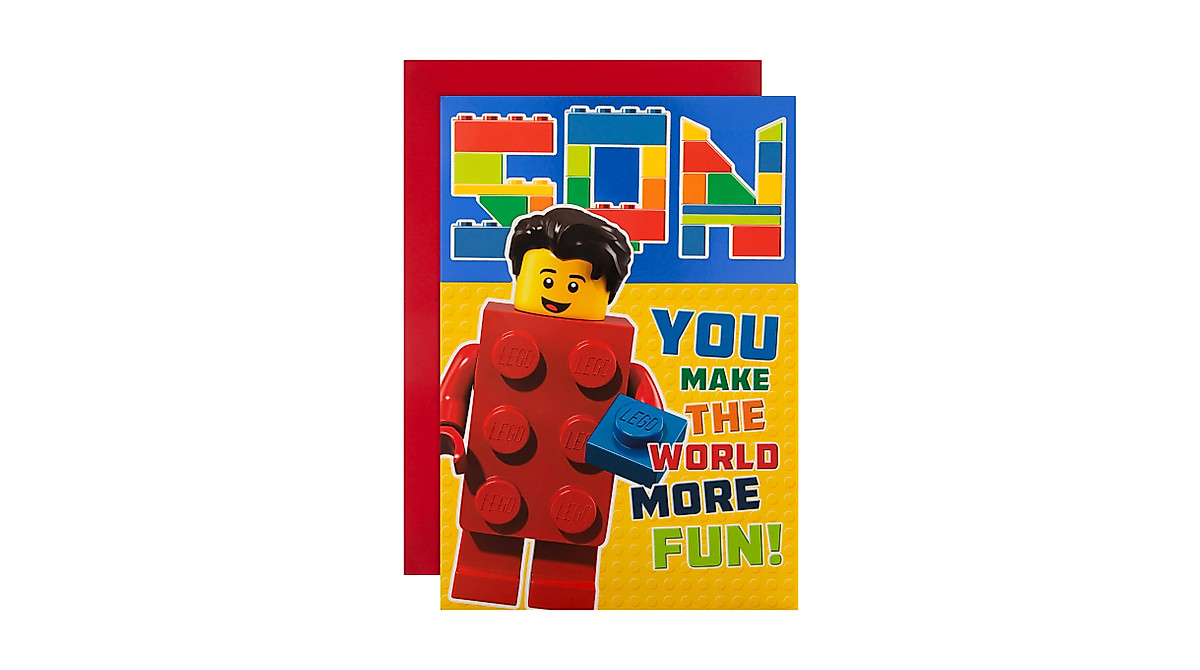 Hallmark Lego Birthday Card for Son - Colourful & Eco-Friendly