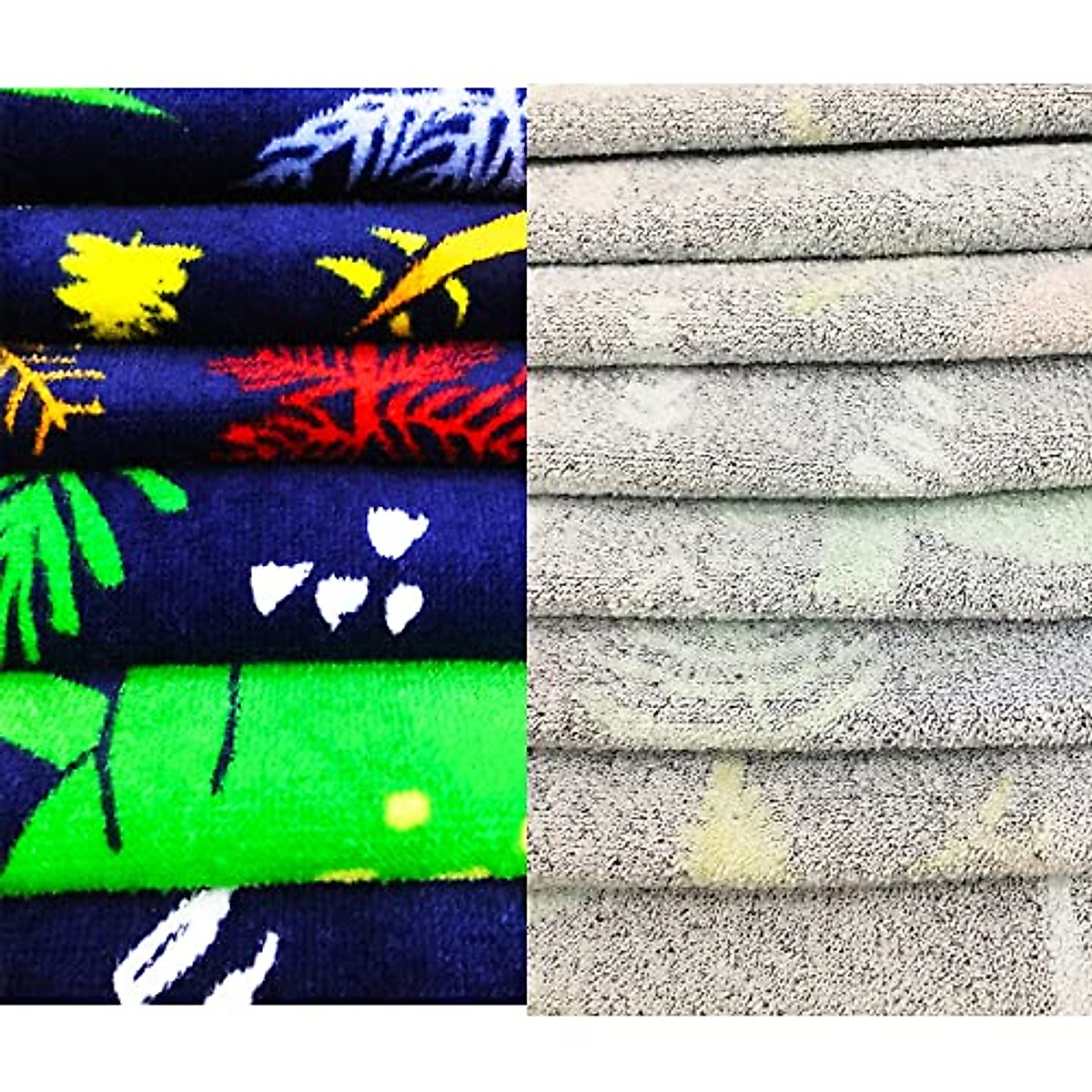 YIFONTIN Beach Towel for Kids, Velour Blanket Throw 24x48 inches 100% Cotton for Bath Swim Camping, Dinosaur.