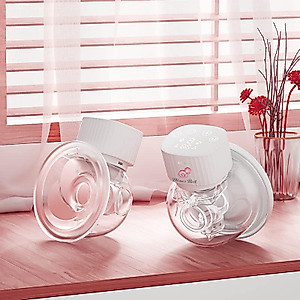 Mom's Best Wearable Hands-Free Double Electric Breast Pump | Quite | BPA Free Silicone | LCD Display | 3 Modes 9 Levels of Suction | 3 Flange Sizes | Type C Charging | Breastfeeding Essentials |2 pack