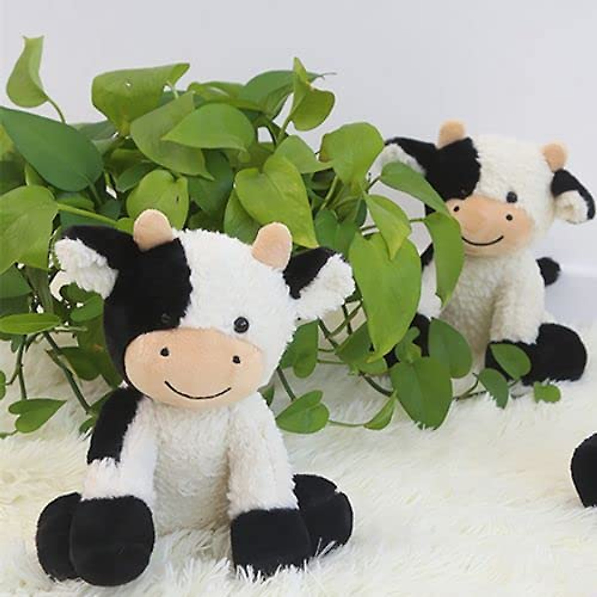 BSVOME 9 inches Cow Stuffed Animal Soft Plush Cute Cow Doll for Boys Girls