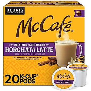 McCafe Cafe Styles of Latin America Horchata Latte, Keurig Single Serve K-Cup Coffee Pods, 20 Count