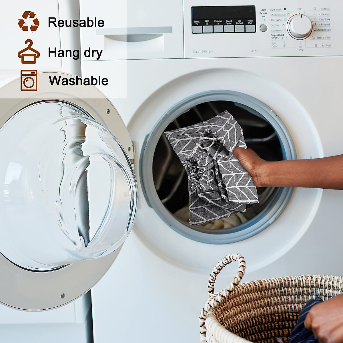 Plastic Bag Holder, Large Grocery Bags Holder, Wall Mount Garbage Plastic Bag Organizer, Shopping Bag Storage Dispenser Trash Bag Holder ​for Home Kitchen Travelling Drawstring Washable, 2 Pack (Gray)