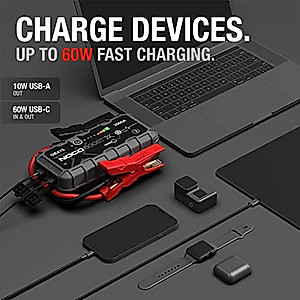 NOCO Boost X GBX75 2500A 12V UltraSafe Portable Lithium Jump Starter, Car Battery Booster Pack, USB-C Powerbank Charger, and Jumper Cables for up to 8.5-Liter Gas and 6.5-Liter Diesel Engines