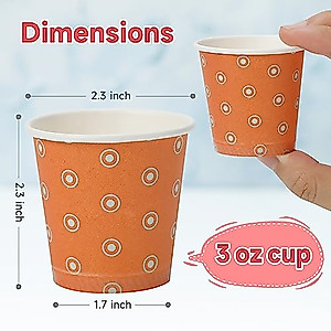600 Pack 3 oz Disposable Paper Cups - Small Bathroom, Mouthwash & Mini Espresso Cups - Mixed Colors for Party, Picnic, BBQ, Travel & Home Events
