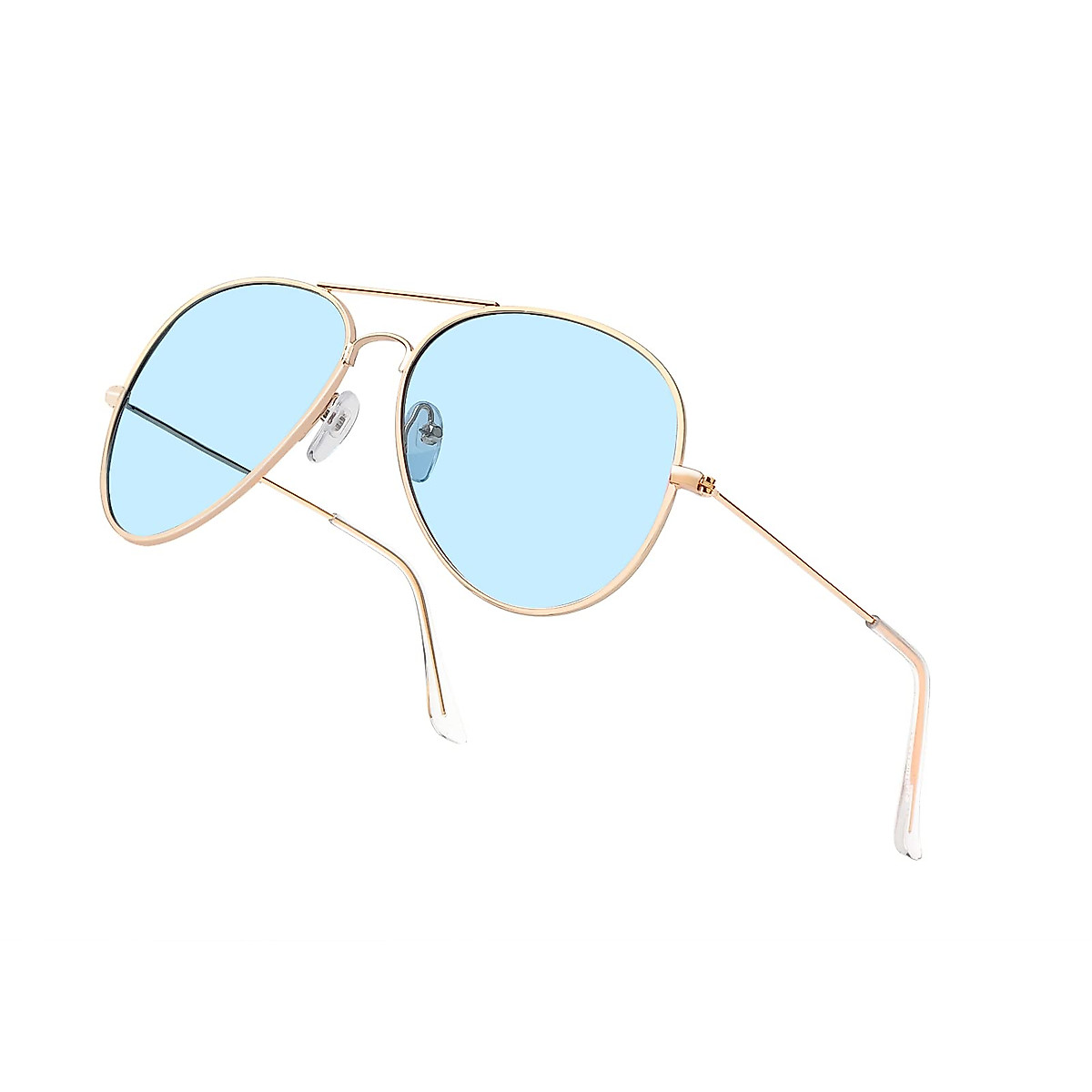 Outray Night Vision Polarized Aviator Sunglasses for Driving (Gold Frame/Blue Lens, Blue)